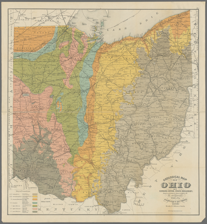 Geological map of Ohio - NYPL Digital Collections