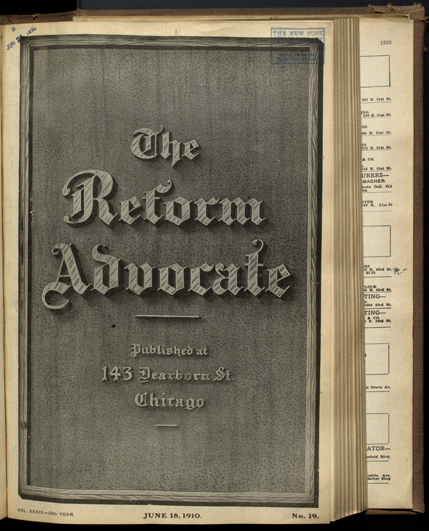 The Reform advocate - NYPL Digital Collections