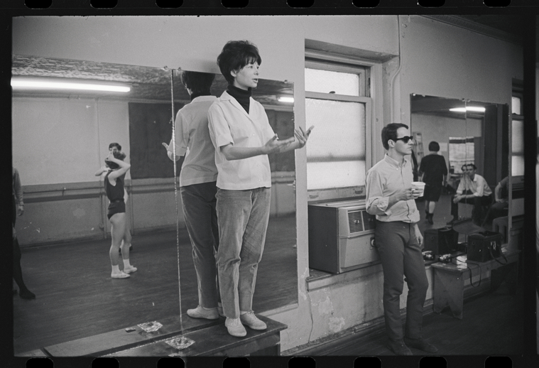 Lee Theodore [center] and unidentified others in rehearsal for the ...