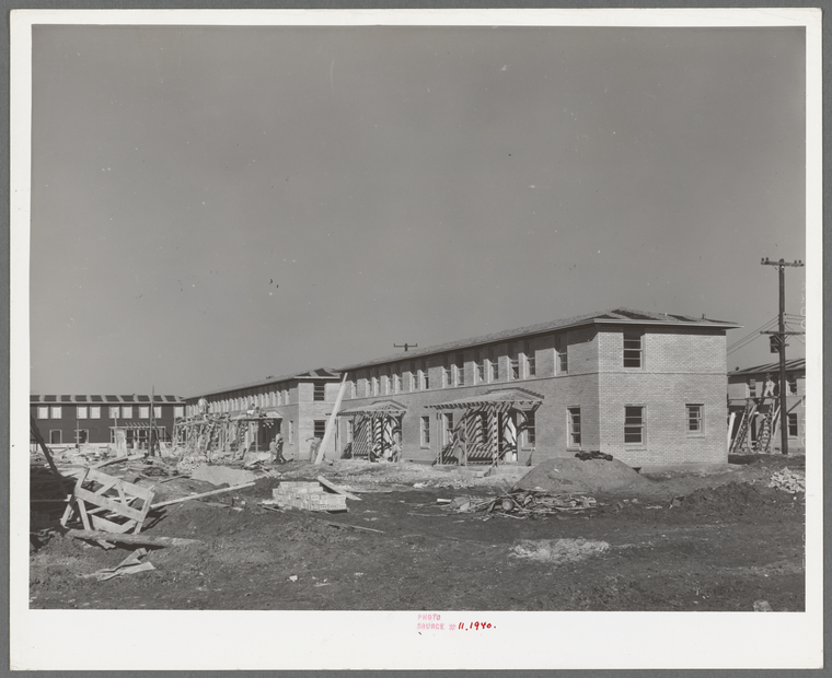 View of housing units for two hundred forty-nine married enlisted men ...