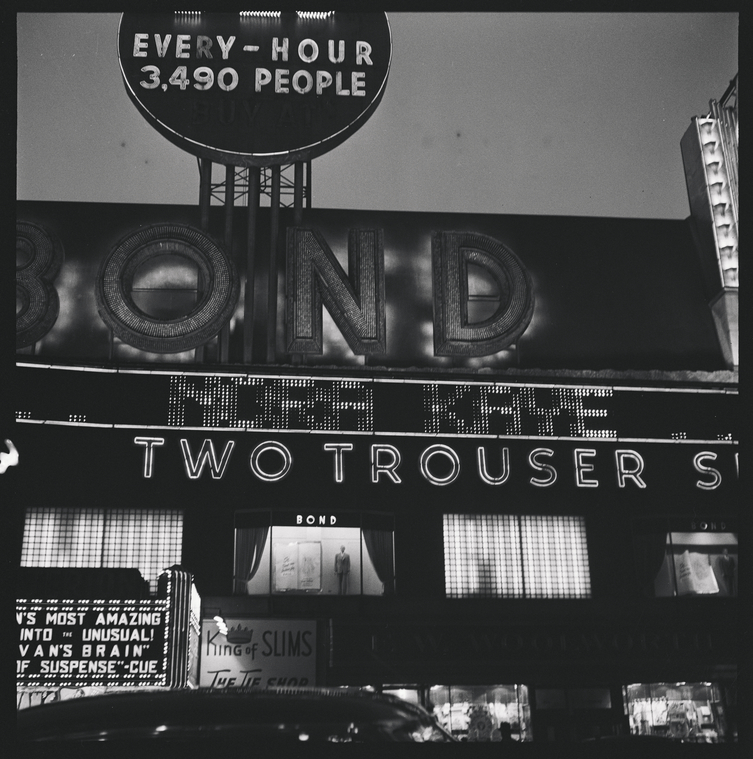 Bond sign marquee advertising New York City Ballet - NYPL Digital ...