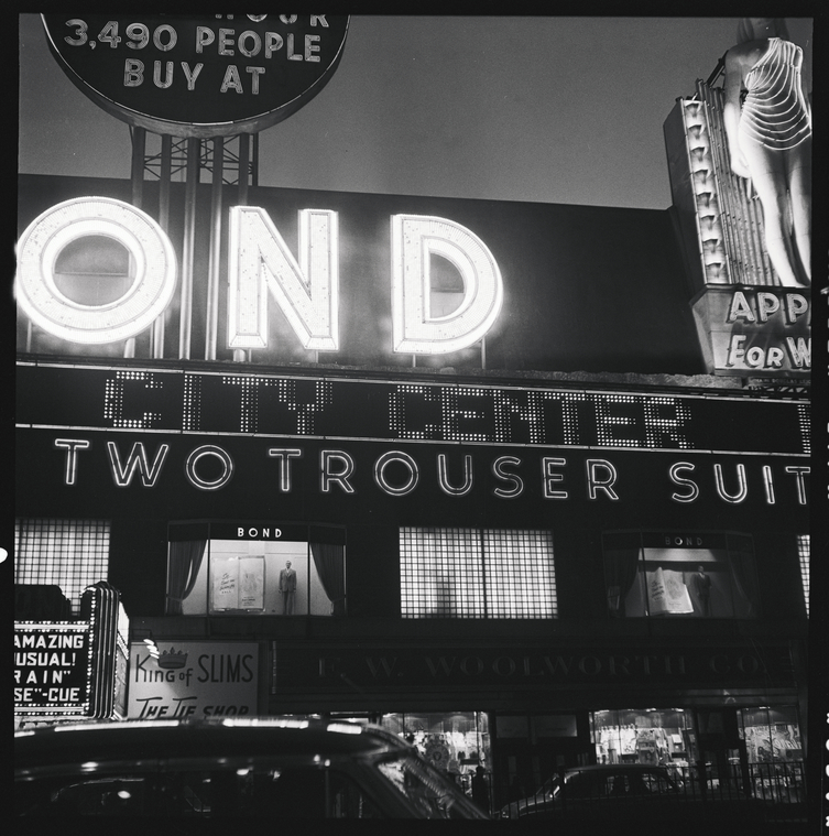 Bond sign marquee advertising New York City Ballet - NYPL Digital ...