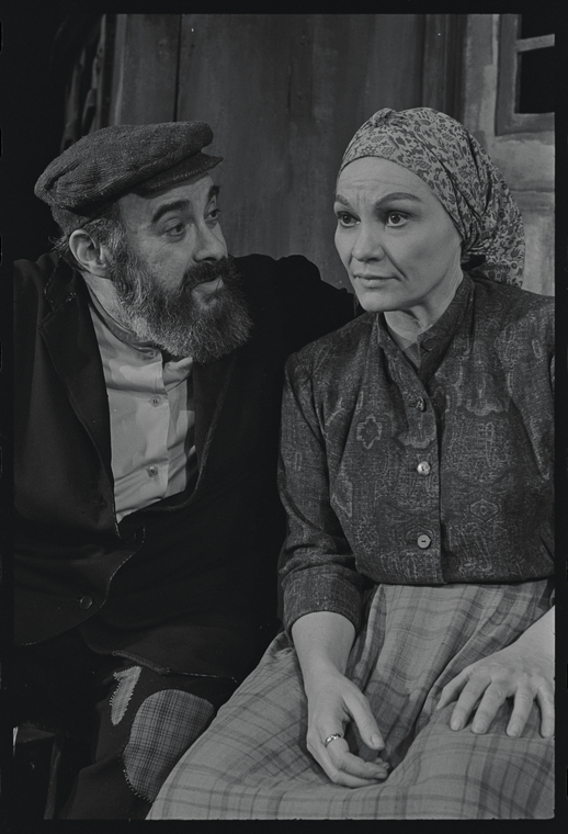 Paul Lipson and Peg Murray in the stage production Fiddler on the Roof ...