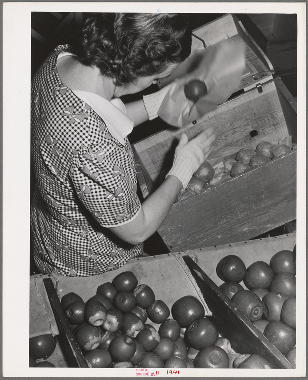 Farm woman who lives at the FSA (Farm Security Administration) farm ...