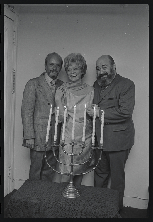 Producer Harold Prince, Peg Murray and Paul Lipson in publicity for the ...