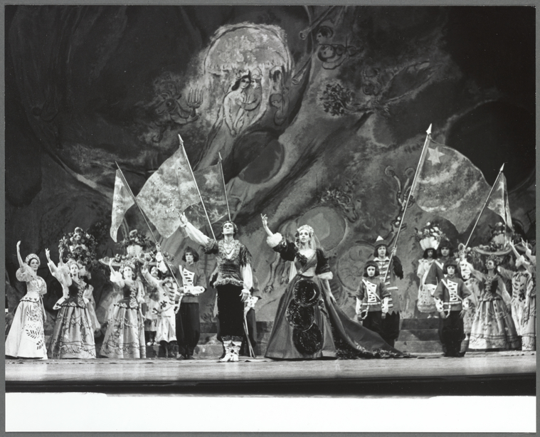 Gloria Govrin and Jacques d'Amboise in New York City Ballet's Firebird ...