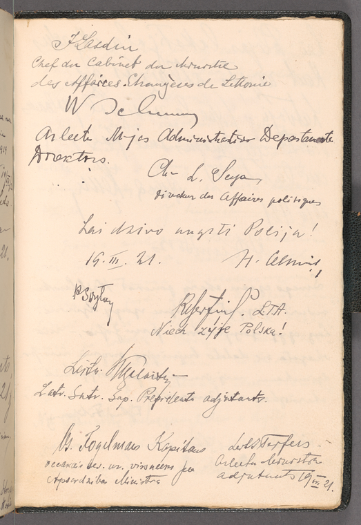 Autograph album from the signing of the Treaty of Riga - NYPL Digital ...