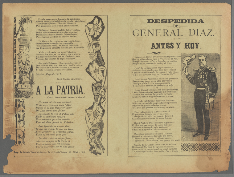 Despedida del General Diaz. Antes y Hoy - NYPL Digital Collections