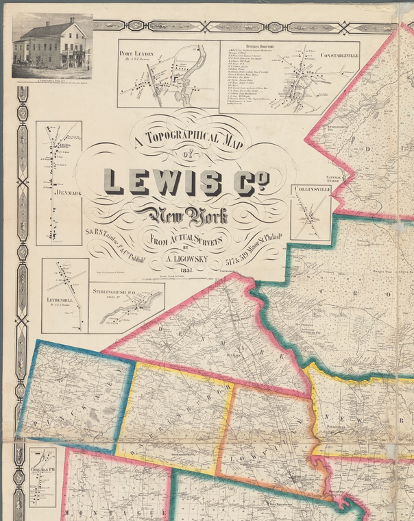 A topographical map of Lewis Co., New York - NYPL Digital Collections