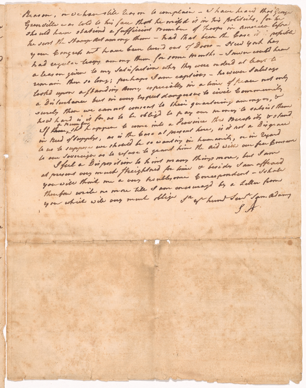 Letter to Christopher Gadsden - NYPL Digital Collections