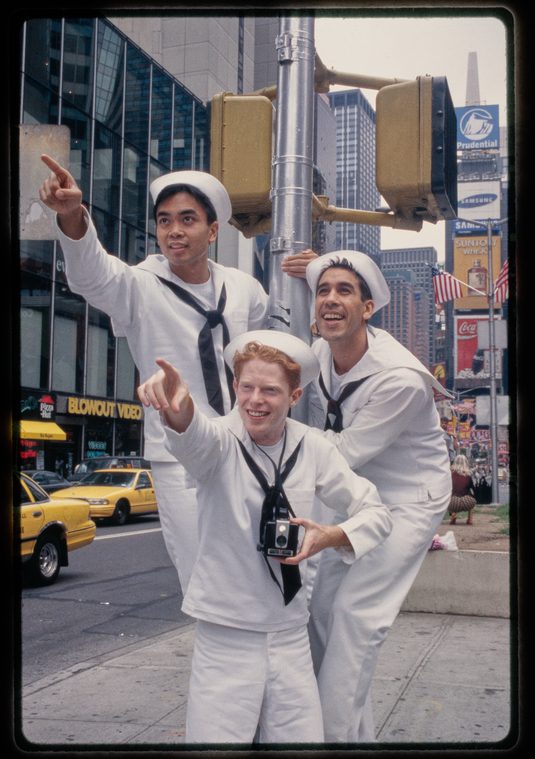 Jose Llana, Jesse Tyler Ferguson, and Robert Montalvo in On the Town ...