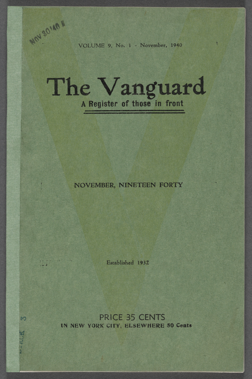 The Vanguard - NYPL Digital Collections