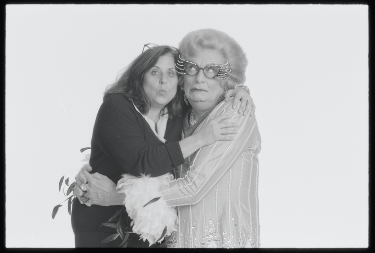 Barry Humphries (right) in Dame Edna: The Royal Tour - NYPL Digital ...