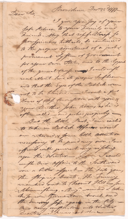 Letter from Henry Merchant - NYPL Digital Collections