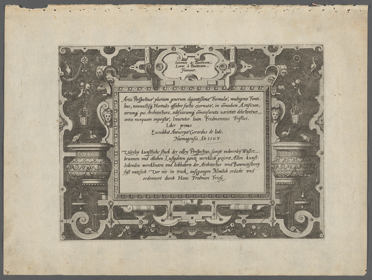 Artis Per[s]pectiuæ plurium generum eleganti[s]simæ Formulæ - NYPL ...