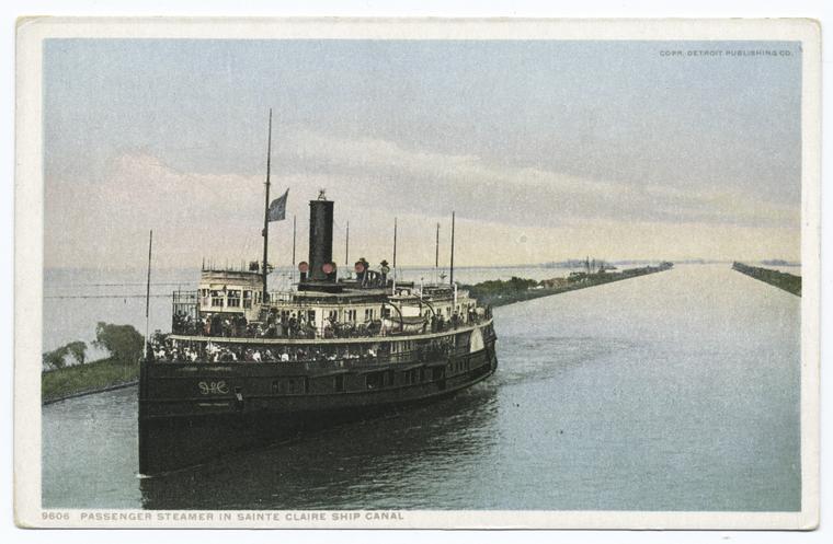 Passenger Steamer in St. Claire Ship Canal, Ste. Claire, Mich. - NYPL ...