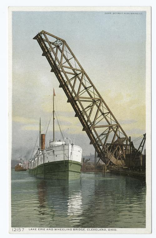 Lake Erie and Wheeling Bridge, Cleveland, Ohio - NYPL Digital Collections
