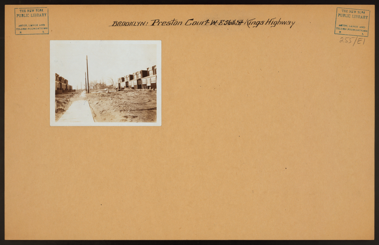 Brooklyn: Preston Court - 56th Street - NYPL Digital Collections