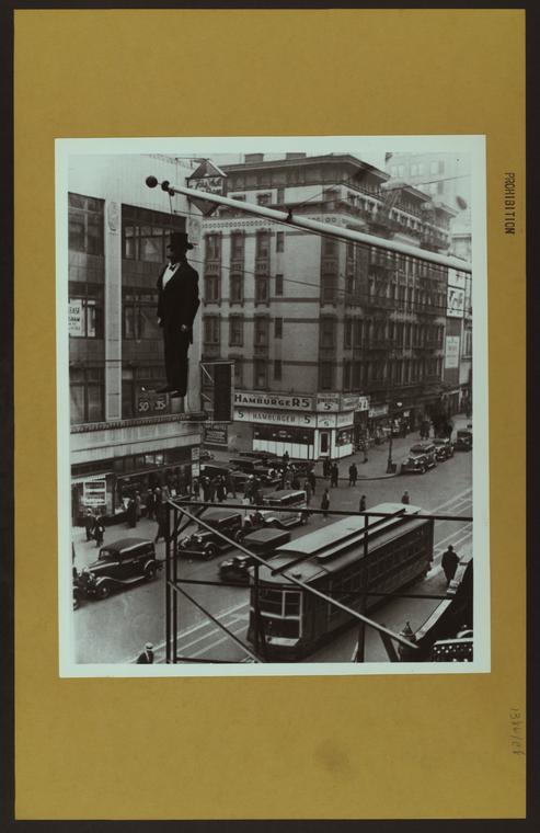 Prohibition - [Old Man Prohibition hung in effigy from a flagpole as ...