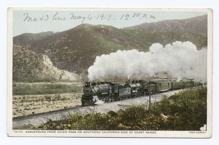 Descending from Cajon Pass, California - NYPL Digital Collections
