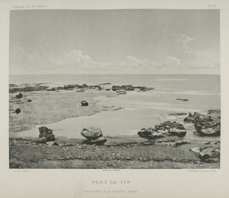 Port de Tyr, rochers à la pointe nord - NYPL Digital Collections