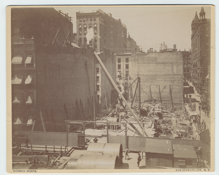 Construction site, New York City - NYPL Digital Collections