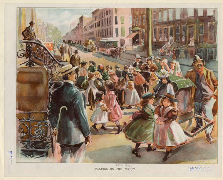 Dancing on the street - NYPL Digital Collections