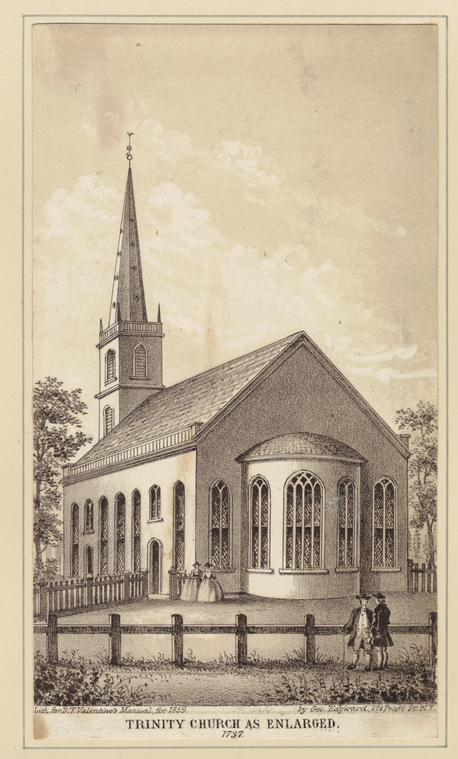 Trinity Church as enlarged, 1737 - NYPL Digital Collections