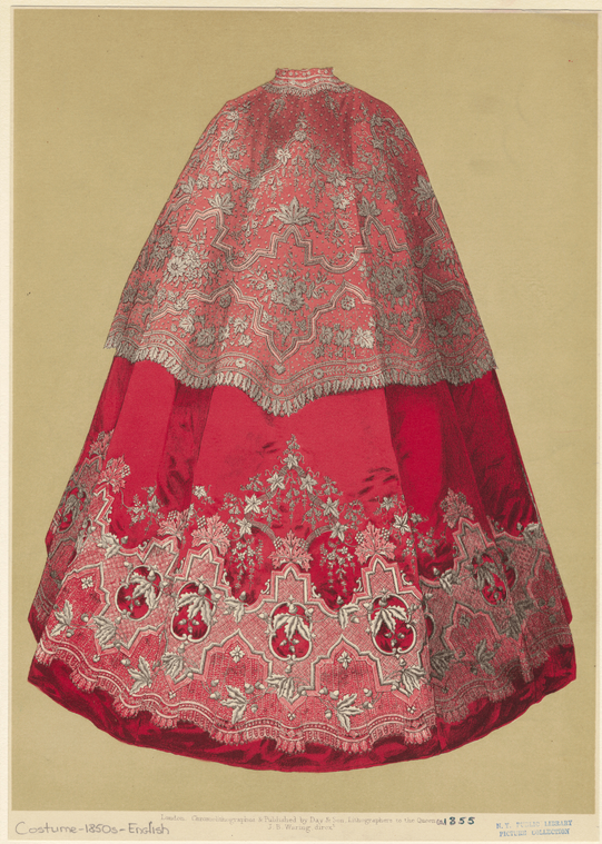 Red cape, ca. 1855 - NYPL Digital Collections