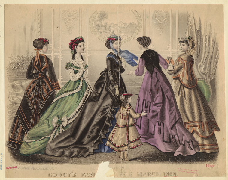 Godey's fashion for March 1868 - NYPL Digital Collections
