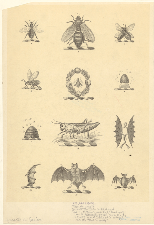 Family crests, Great Britain and Ireland - NYPL Digital Collections