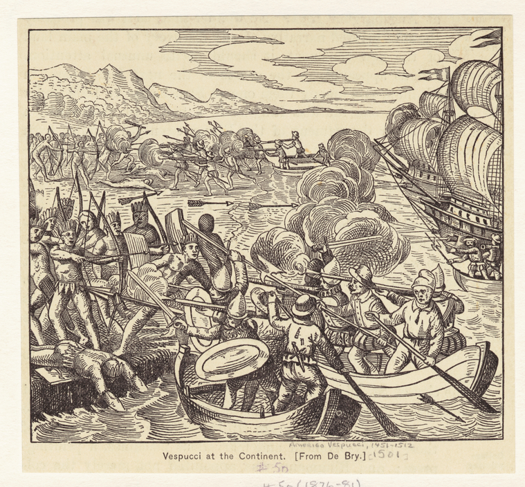 Vespucci at the continent - NYPL Digital Collections