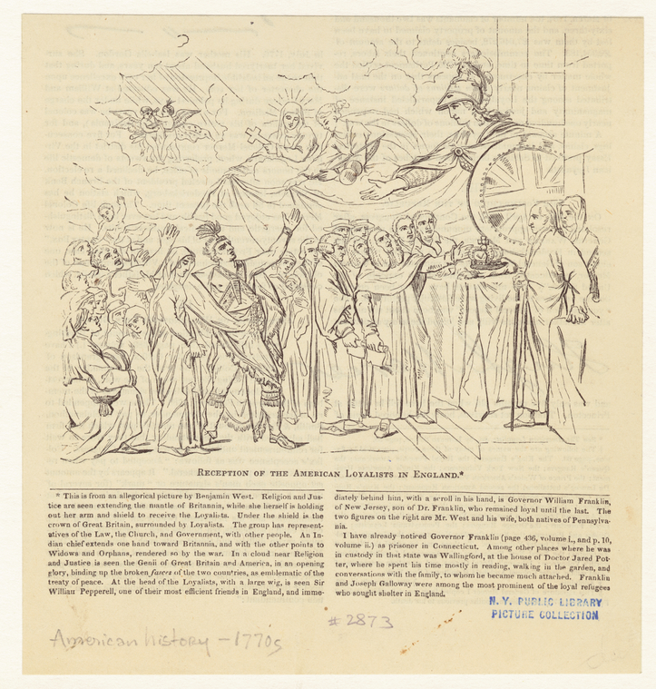 Reception of the American loyalists in England - NYPL Digital Collections
