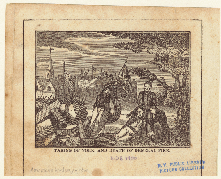 Taking of York, and death of General Pike - NYPL Digital Collections