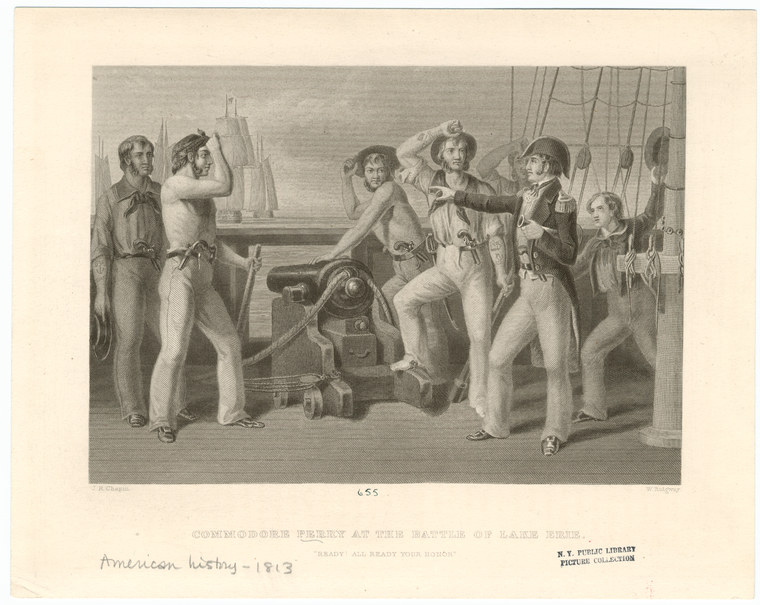 Commodore Perry at the Battle of Lake Erie - NYPL Digital Collections