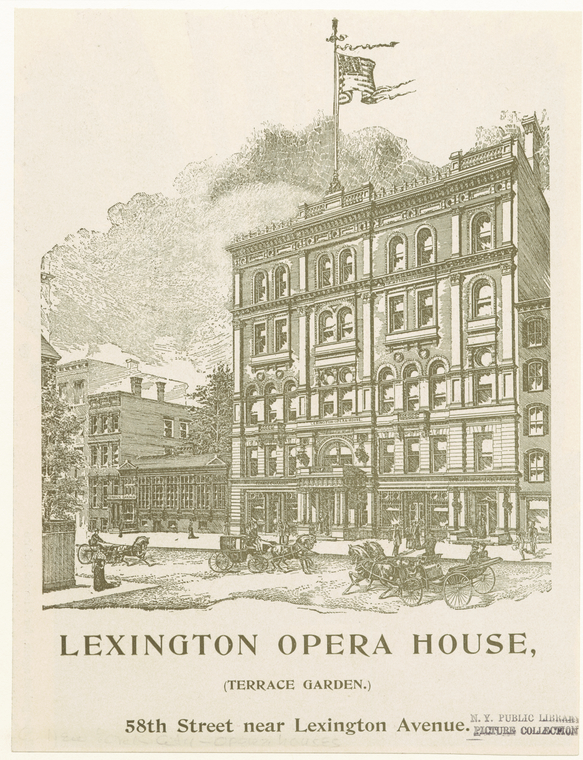 Lexington Opera House, (terrace garden.) - NYPL Digital Collections