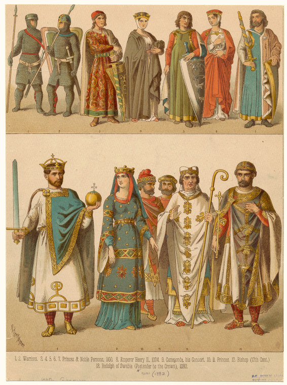 Warriors ; Princes & noble persons, 1100 ; Emperor Henry II, 1024 ...