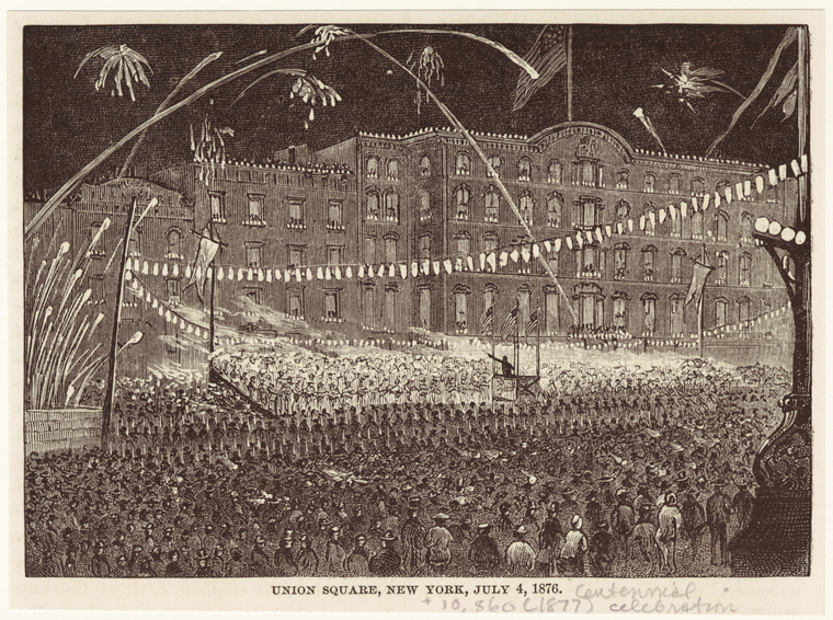 Union Square, New York, July 4, 1876 - NYPL Digital Collections
