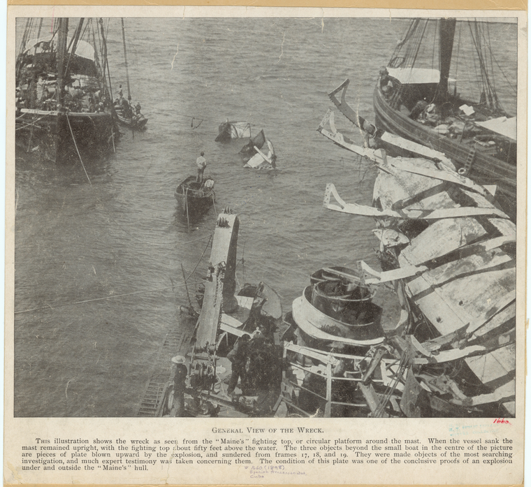 General view of the wreck - NYPL Digital Collections