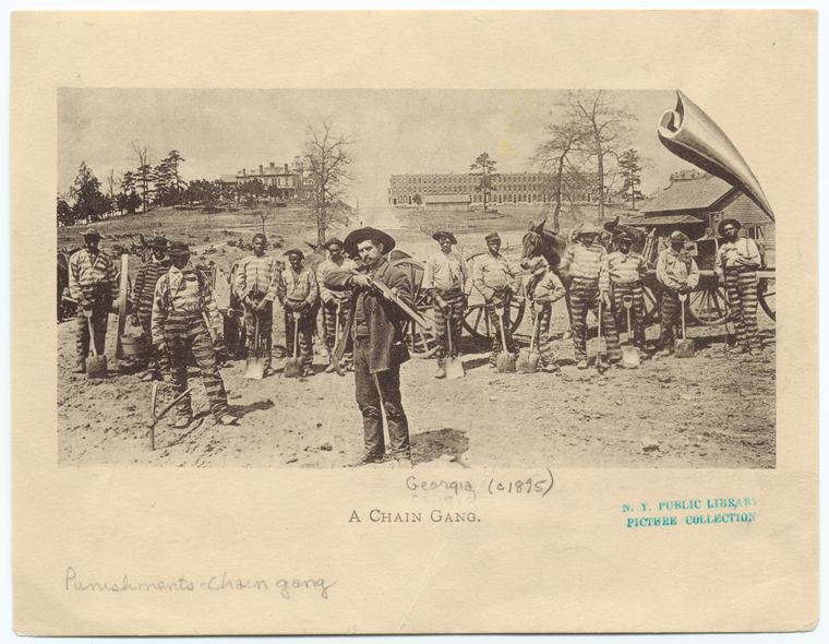 A chain gang - NYPL Digital Collections