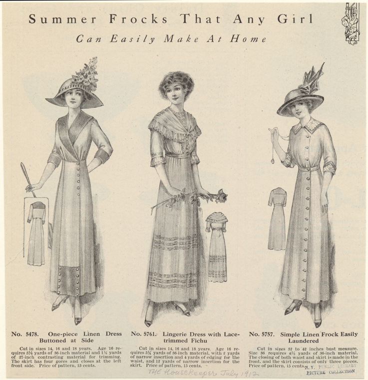 Summer frocks that any girl can easily make at home - NYPL Digital ...