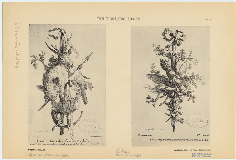 Oeuvre de Huet, époque Louis XVI - NYPL Digital Collections