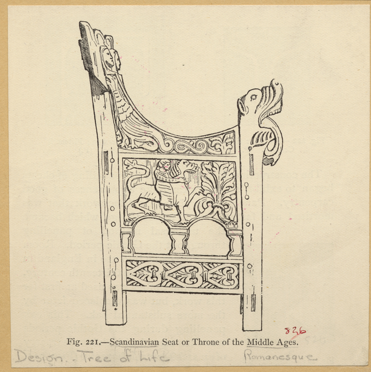 Scandinavian seat or throne of the Middle Ages - NYPL Digital Collections