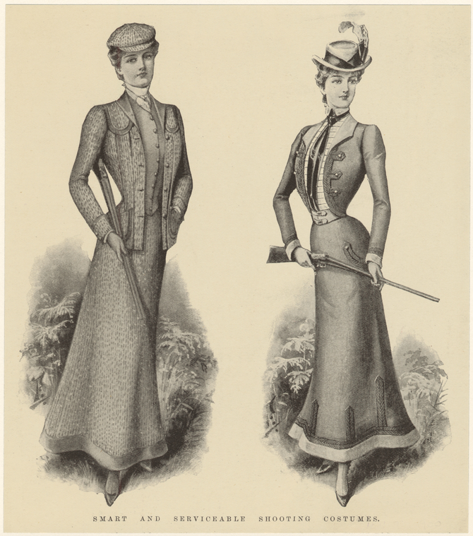 Smart and serviceable shooting costumes - NYPL Digital Collections