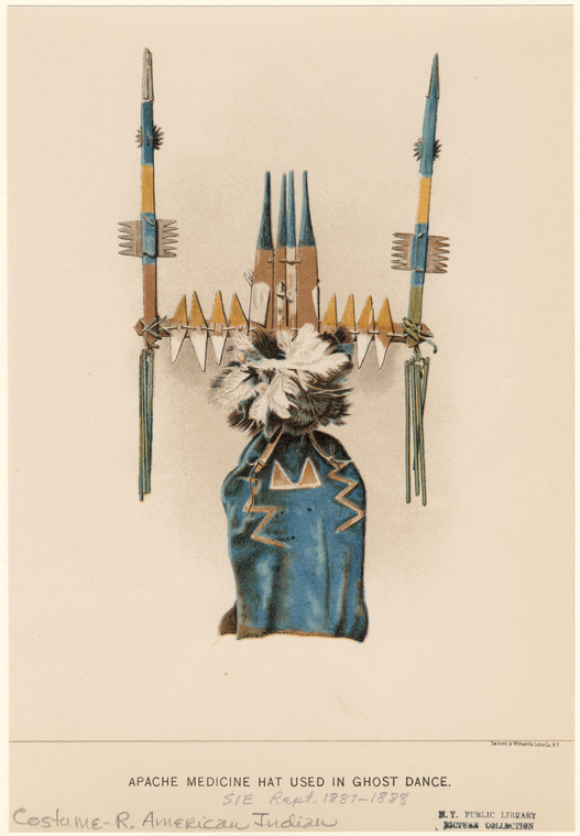Apache medicine hat used in ghost dance - NYPL Digital Collections