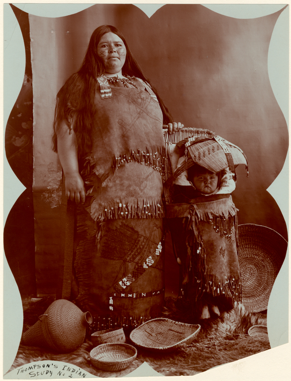 Native American woman and papoose - NYPL Digital Collections