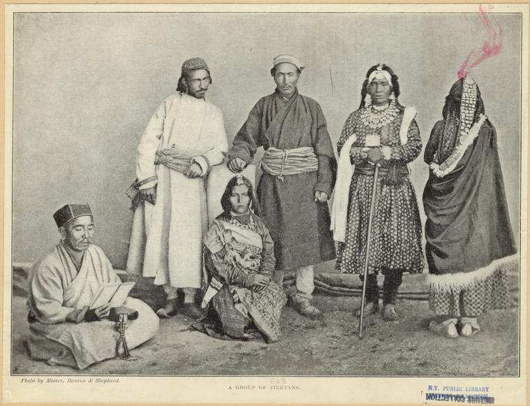 A group of Tibetans - NYPL Digital Collections