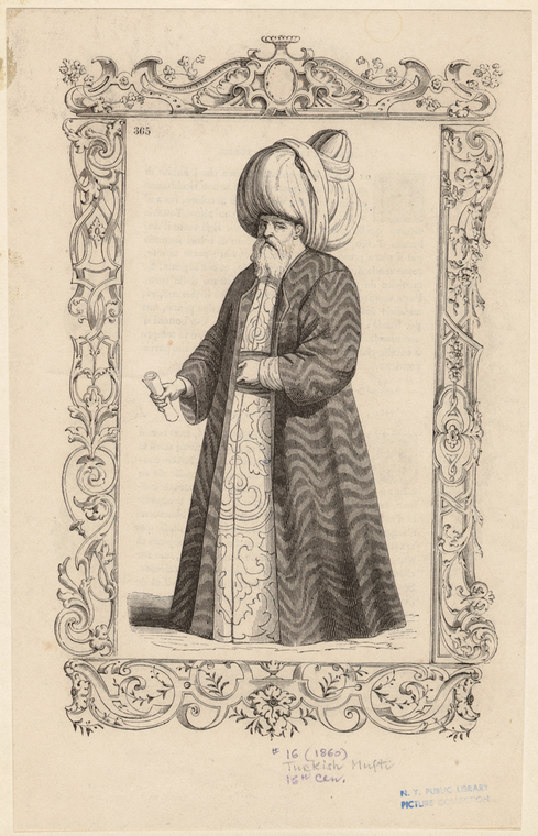 Turkish Mufti, 16th cen - NYPL Digital Collections