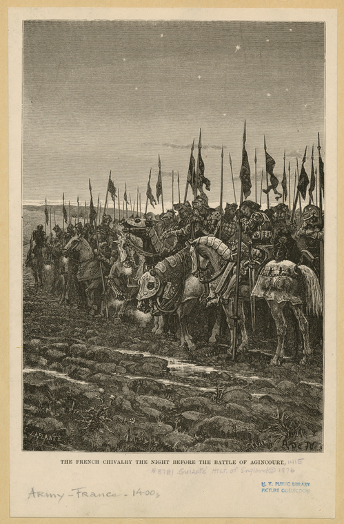 The French chivalry the night before the Battle of Agincourt - NYPL ...