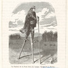 Shepherd resting on stilts and knitting - NYPL Digital Collections